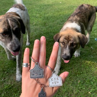 XL Cattle Tag Dog Tags for LARGE Breeds - Etsy