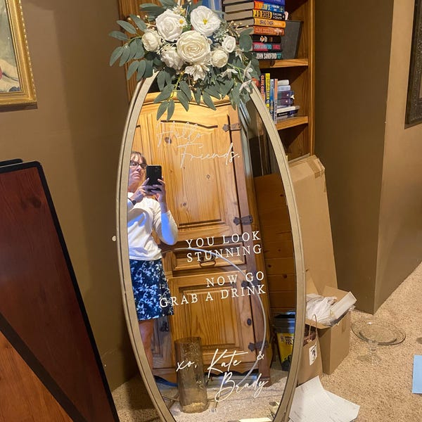 Personalized Selfie Mirror for Wedding - You Look Stunning Wedding ...