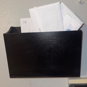 Handmade Modern Mail Holder Wall Mounted in Color OF YOUR CHOICE Wooden ...