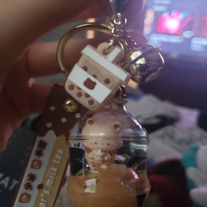 Astronaut Liquid Keychain Boba Keychain Quicksand Keychain - Etsy