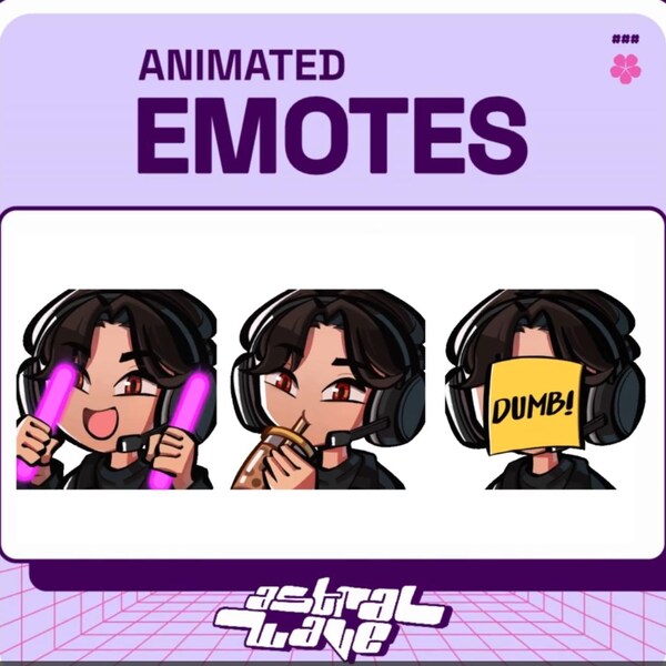 Custom Emotes for Streaming Cute Chibi Emotes Custom Emotes Twitch ...