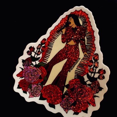 Saint Selenas Glitter Sticker, Holographic, Selena Quintanilla, Como La ...
