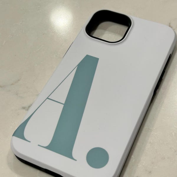 Personalised Large Initial Phone Case for iPhone 17 16 15 14 13 12 11 ...