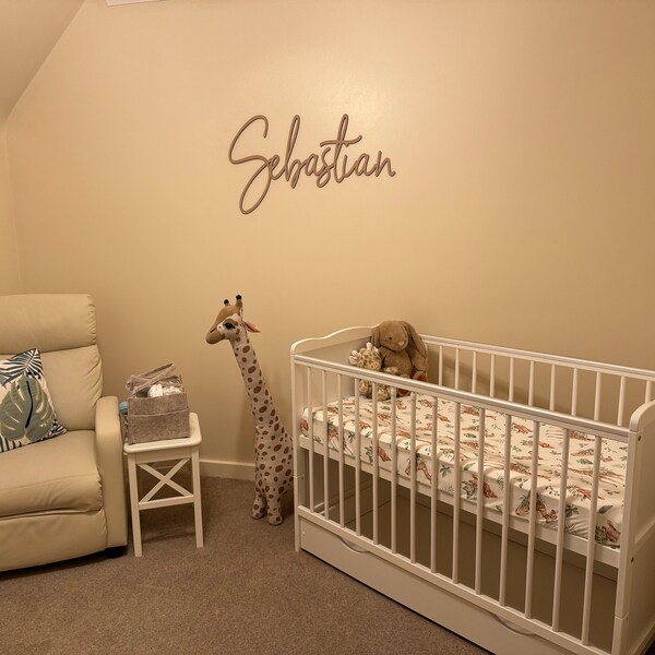EXTRA LARGE 80cm Decorative Wooden Sign SCRIBBLE Font - Wall Art - Home ...