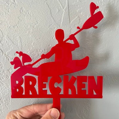 Kayak Cake Topper, Personalized, Party Decor, Cake Topper, Canoeing ...