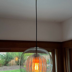 Hand Blown Glass Pendant Light, Kitchen Island Light , Ceiling Light ...