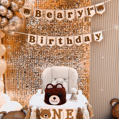 Gummy Bear Happy Birthday Banner Bear Banner Beary First Birthday Party ...