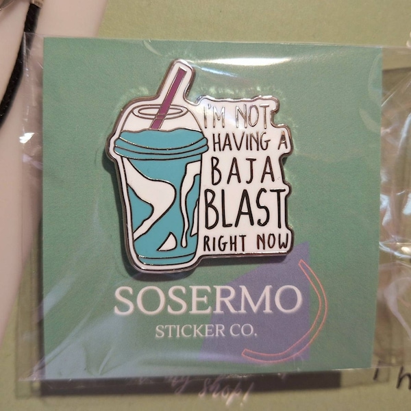 Baja Blast Enamel Pin: Taco Bell Inspired Backpack Pin - Etsy
