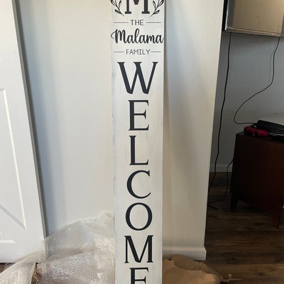 Personalized Porch Sign 4 FT 5 FT Leaning Sign Porch Decor Last Name ...