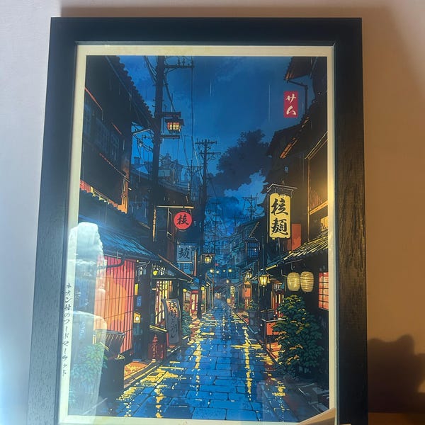 Evening at the Ramen Shop Poster, Japanese Anime Print, Ukiyo-e Art ...