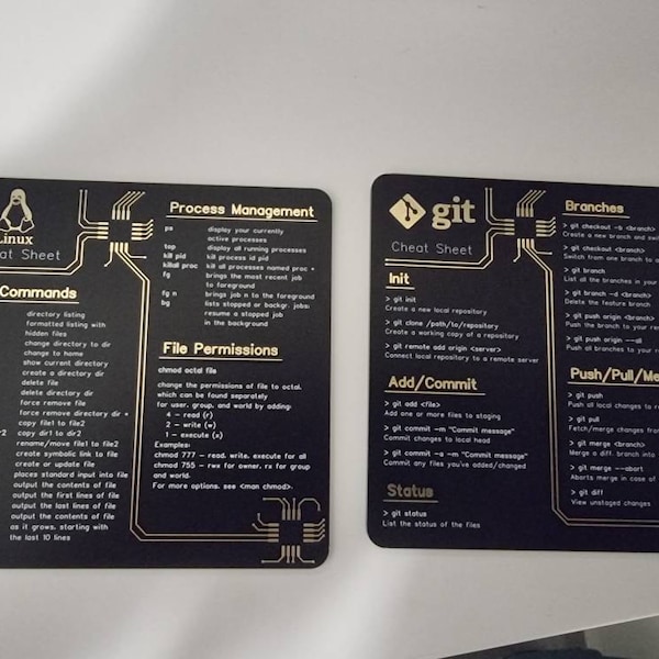 Linux Cheat Sheet Coasters Made From a High-quality Circuit Board for ...