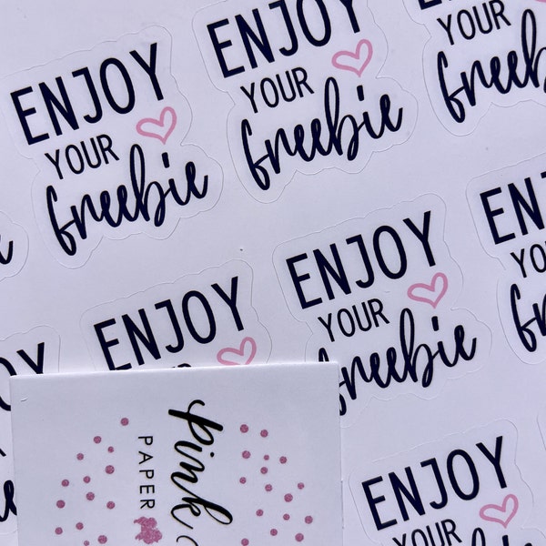Enjoy Your Freebie Sticker, Giveaway Winner Sticker, She Won This ...