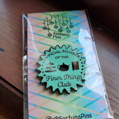 Official Member of the Finer Things Club Hard Enamel Pin - Etsy