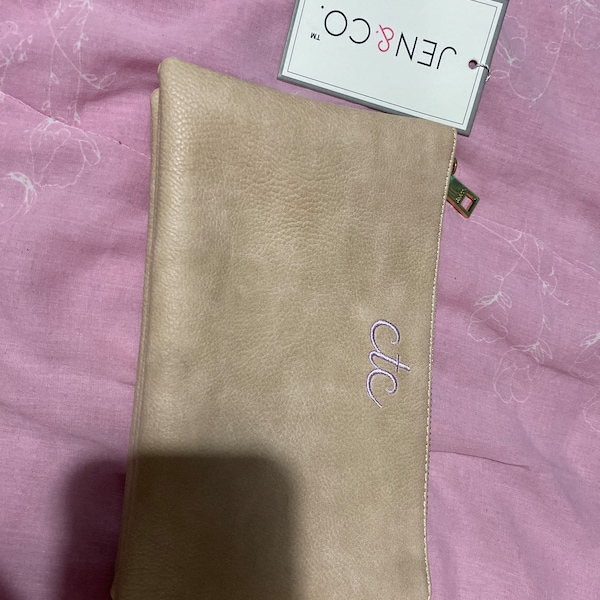 Monogram Wristlet With Mini Initial | Monogram Wristlet Wallet ...