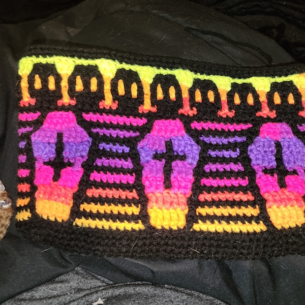 RIP Mosaic Crochet Coffin Pattern by Sixel Design - Etsy