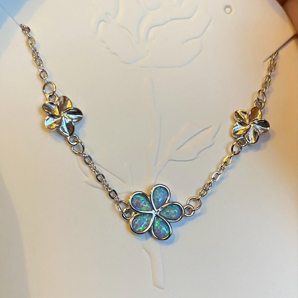 Blue Star Opal Necklace, Fire Opal Necklace, Opal Star Necklace With Sterling Silver Chain, Opal ...