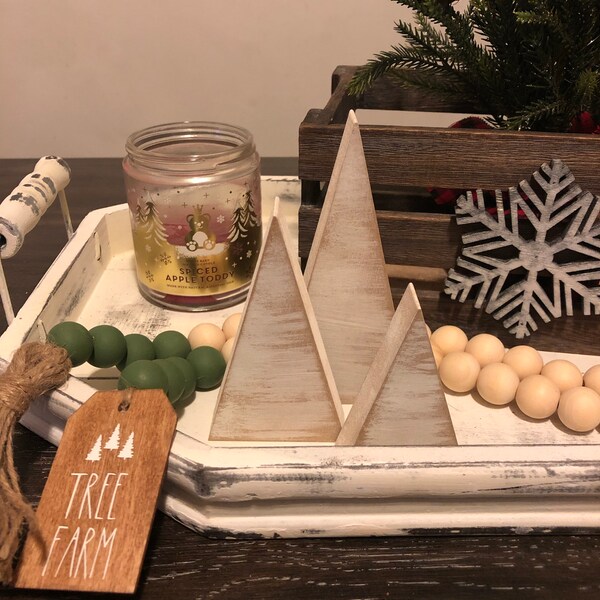 Triangle Tree Wood Cutouts- DIY Christmas Crafts- Unfinished Wood ...