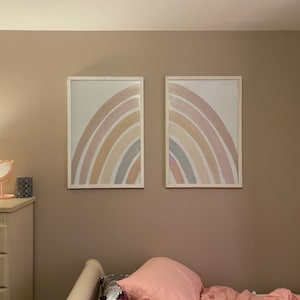 Neutral Rainbow Print PRINTABLE WALL ART Gallery Wall Set of - Etsy
