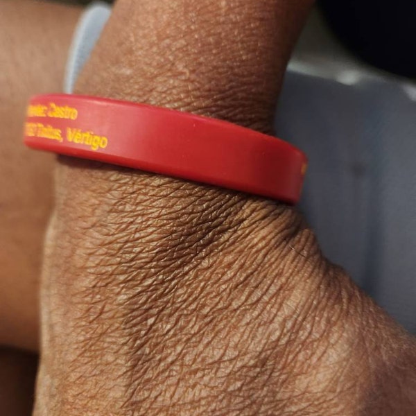 Silicone Medical Alert Bracelet – Custom Engraved ID Wristband - Etsy
