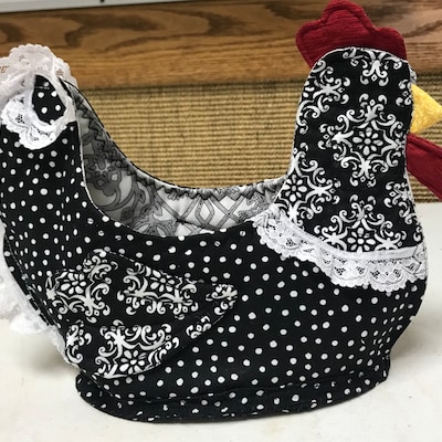 Chicken Basket PDF Tutorial With Pattern, Easter DIY Fabric Project for ...