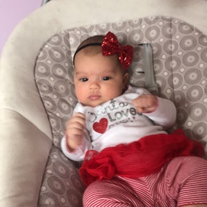 Red Glitter Bow Red Sparkle Bow Christmas Baby Bow Glitter | Etsy
