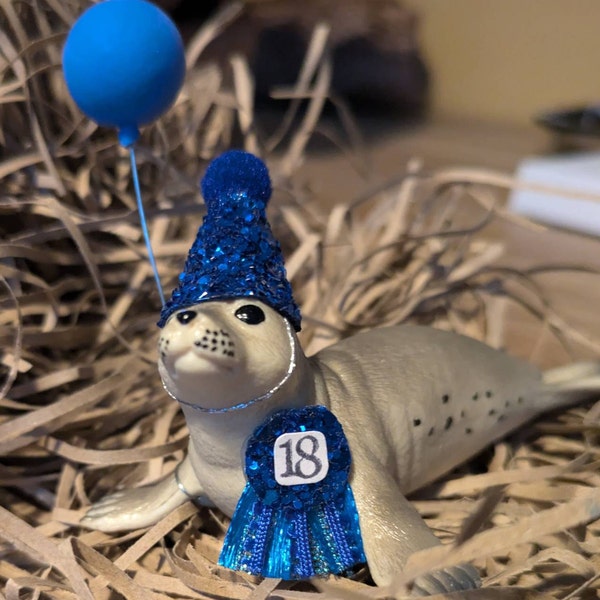 Seal Party Animal Cake Topper Keepsake - Etsy UK