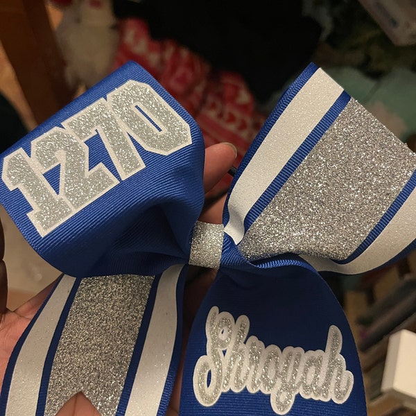 Custom Stripes and Tails Cheer Cheerleading Bow - Etsy