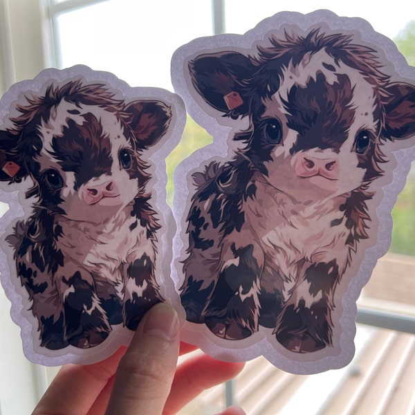 Spotted Calf Cow Sticker - Etsy
