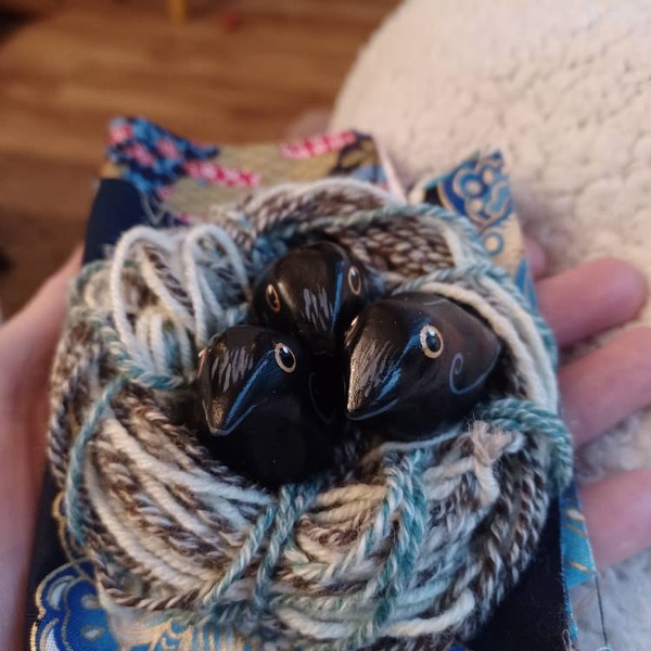 Pocket Familiar Cute Corvid Mini Crow Raven Pictish Clay Figurine Totem ...