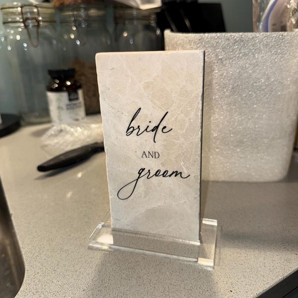 Daylight Marble Table Numbers | Wedding Signs | Event Signs | Custom ...