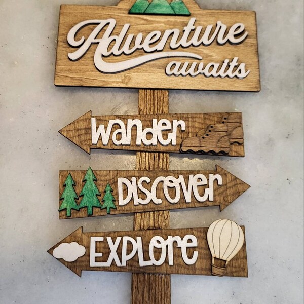Add on Adventure Awaits Mini Sign in SVG and PDF for Our Mini Post Drop ...