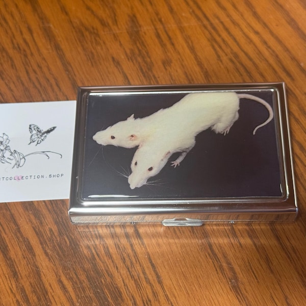 Two Headed Rat Cigarette Case OR Card Holder - Conjoined Rat, Mutant ...