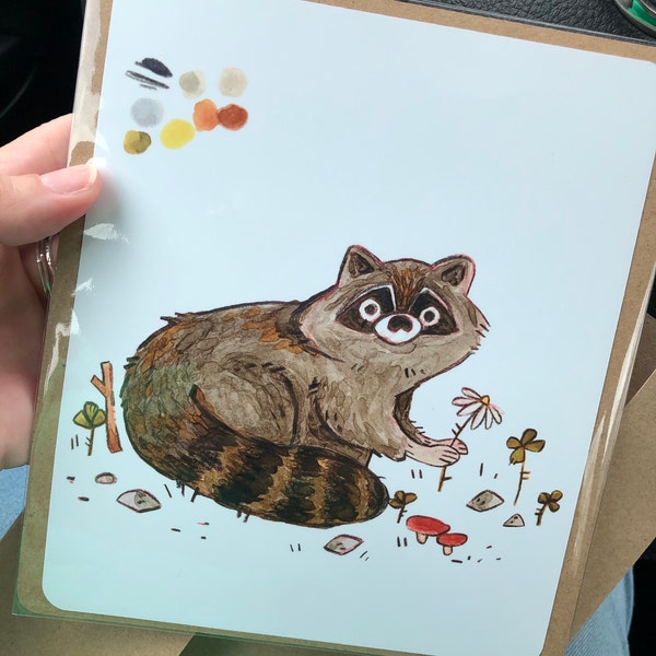 Flower Bandit Mini Print - Etsy