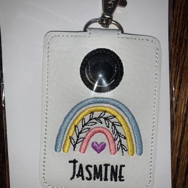 Alarm ID Badge Holder, Alarm Holder Key Ring, Vertical ID Card Case ...