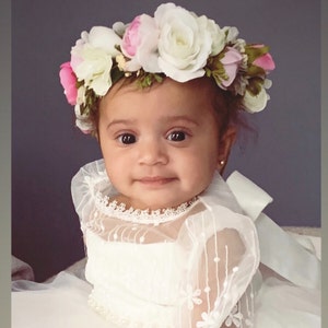 Infant Flower Crown Custom Made Baby Flower Crown Photo - Etsy