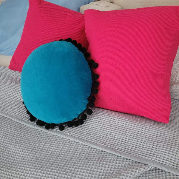 Earth Tone Velvet Cozy Cushions Autumn Colours All Size Round Velour ...