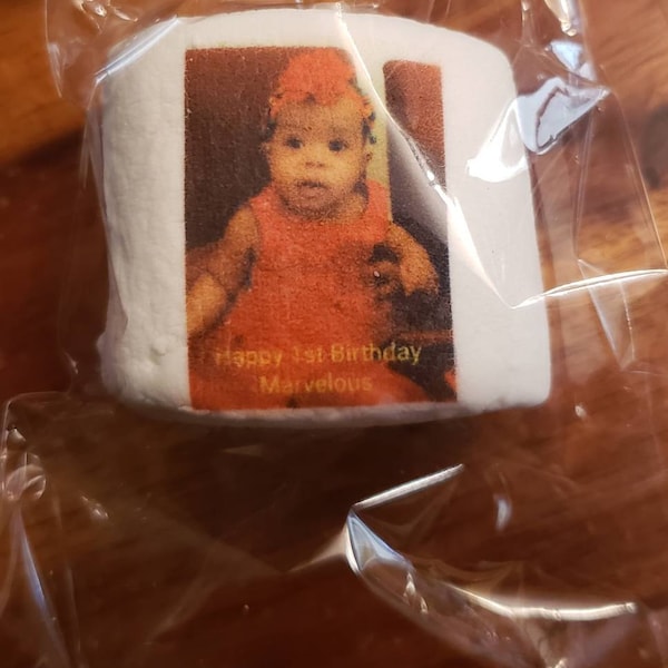 Personalized Marshmallows. Printed Candy. 12 Branded Favors. Edible ...
