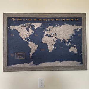 World Map Rustic Style Uncustomized Old Style Wall Map | Etsy