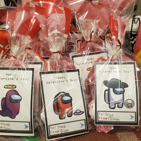 Among Us Valentines Cards, Among Us Art, Among Us Valentine Cards, Kids ...