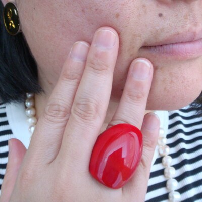 Murano Glass Ring-big Glass Rings Lampwork Ring-venetian Glass Ring ...