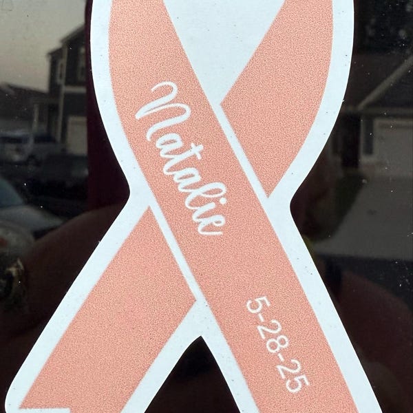 CUSTOM Awareness Ribbon Sticker, Vinyl Sticker Awareness Ribbon, Your ...