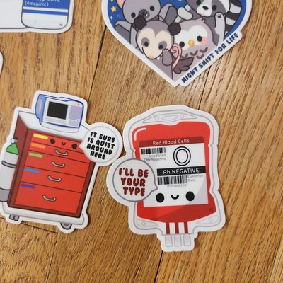 Blood Bag Transparent Vinyl Sticker, Nursing Student, Nurse Gift ...