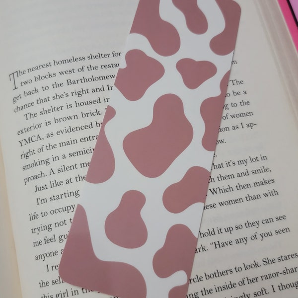 Pink Cow Print Bookmark | Cute Book Mark | Book Lover | Cow Lover ...