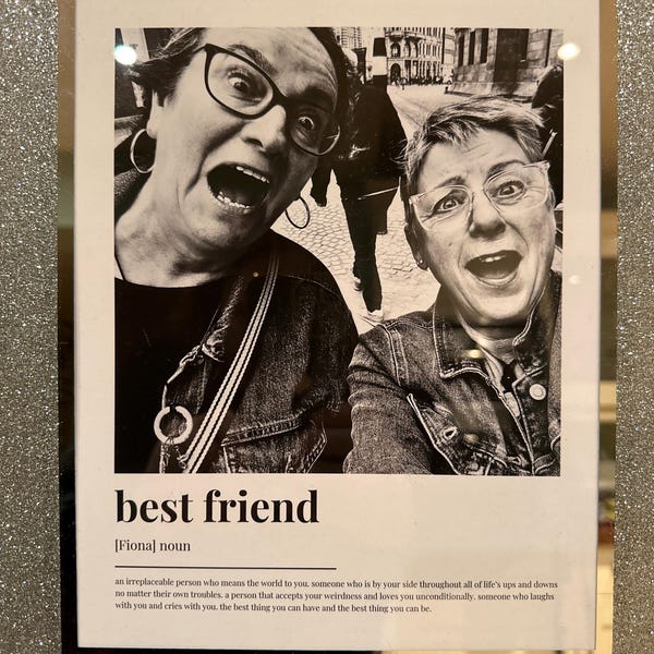 PERSONALISED BEST FRIEND Definition Print, Wall Art Print, Best Friend ...