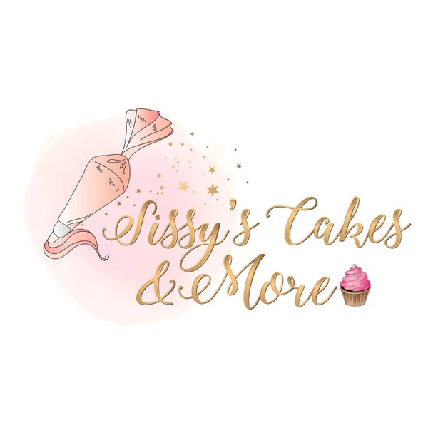 Custom Logo Design, Piping Bag Logo, Branding Package, Bakery Logo ...