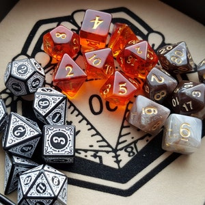 Wheat Dnd Dice Set Polyhedral Dice D&D Dice Dungeons and | Etsy