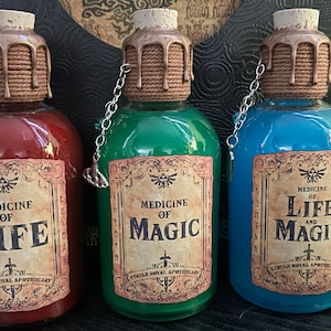 FINAL FANTASY Inspired ELIXIR Potion Bottle With Magical - Etsy