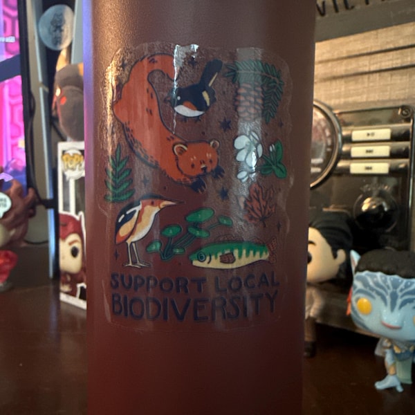 Support Local Biodiversity Clear Vinyl Stickers | Appalchia, Midwest ...