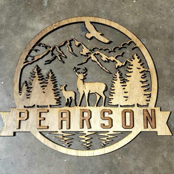 Elk Hunting - Monogram Png, Dxf and Svg Design - Laser Cut File, Cnc ...