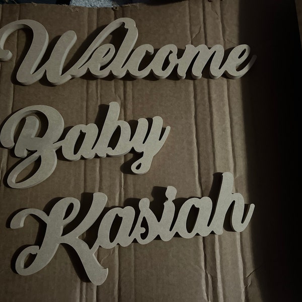 Wood Sign Cut Out - Last Name Wood Sign - Custom Wood Name Sign ...
